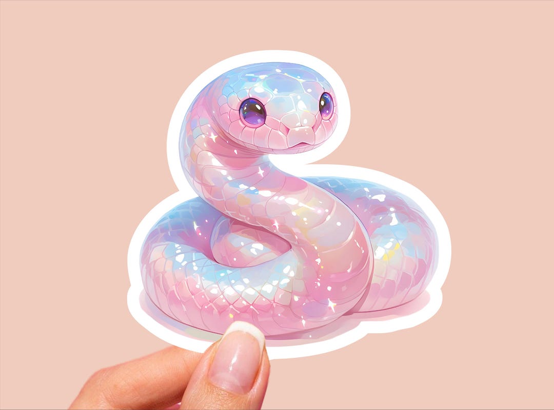 Snake Sticker, Cute Sticker, Kawaii Sticker, Animal Sticker, Waterproof ...