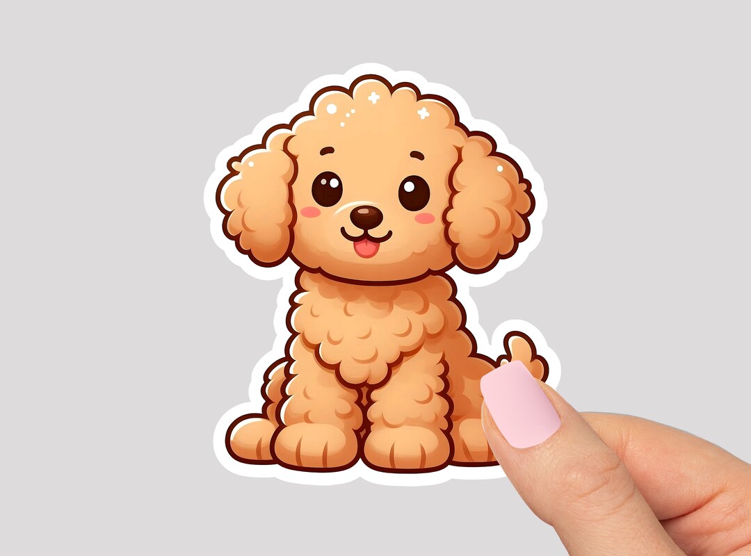 Cute Dog Sticker, Poodle Sticker, Cute Sticker, Pet Sticker, Kawaii ...