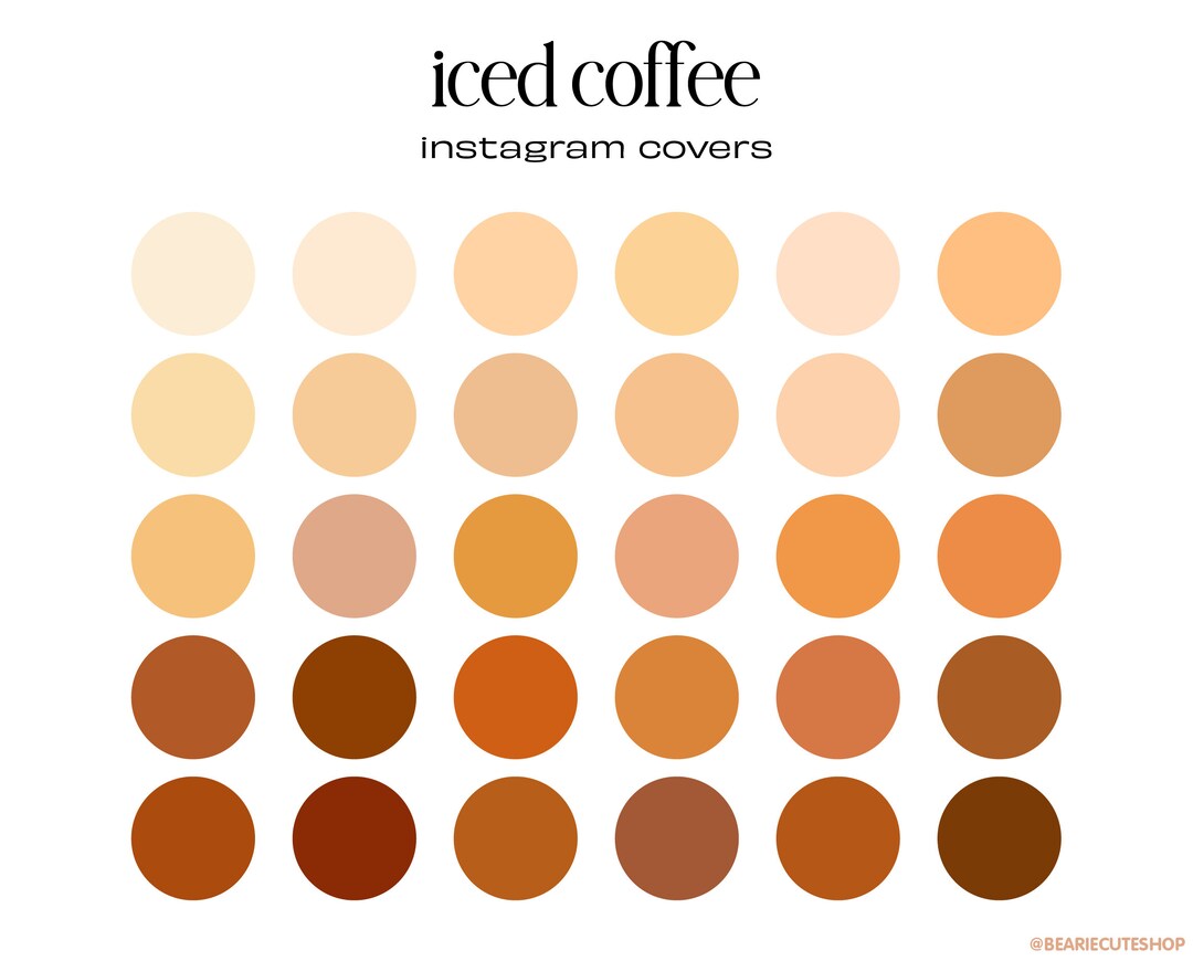 Iced Coffee Instagram Highlight Covers, Insta Covers, Solid Colors, IG ...