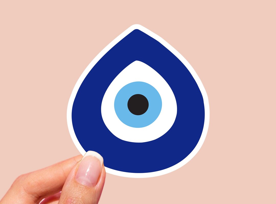 Blue Eye Sticker, Evil Eye Sticker, Cute Sticker, Kawaii Sticker, Vinyl ...