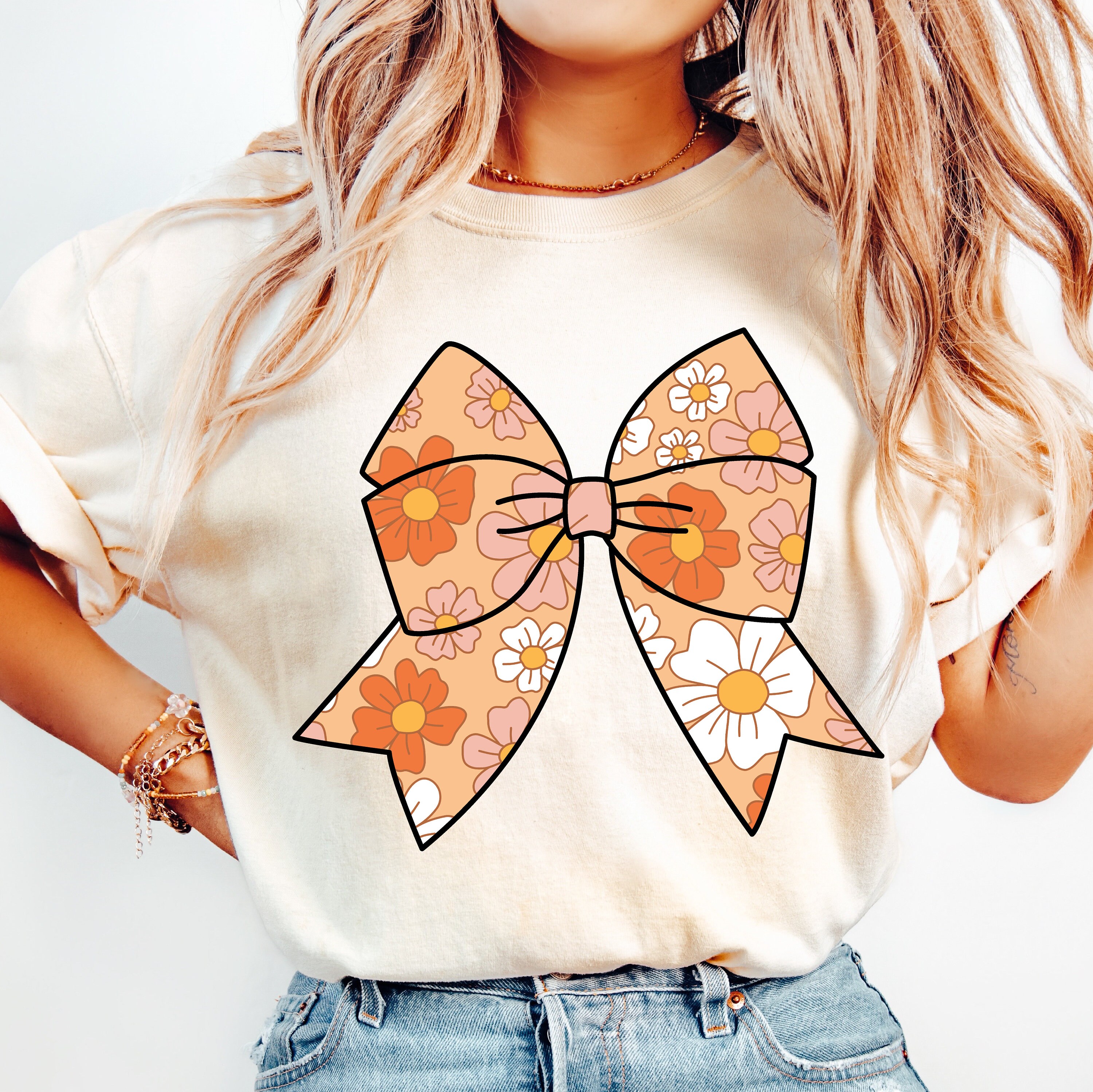 Bow Png, Floral Bow Png, Coquette Bow Png, Dtf Transfer, Dtf Design ...