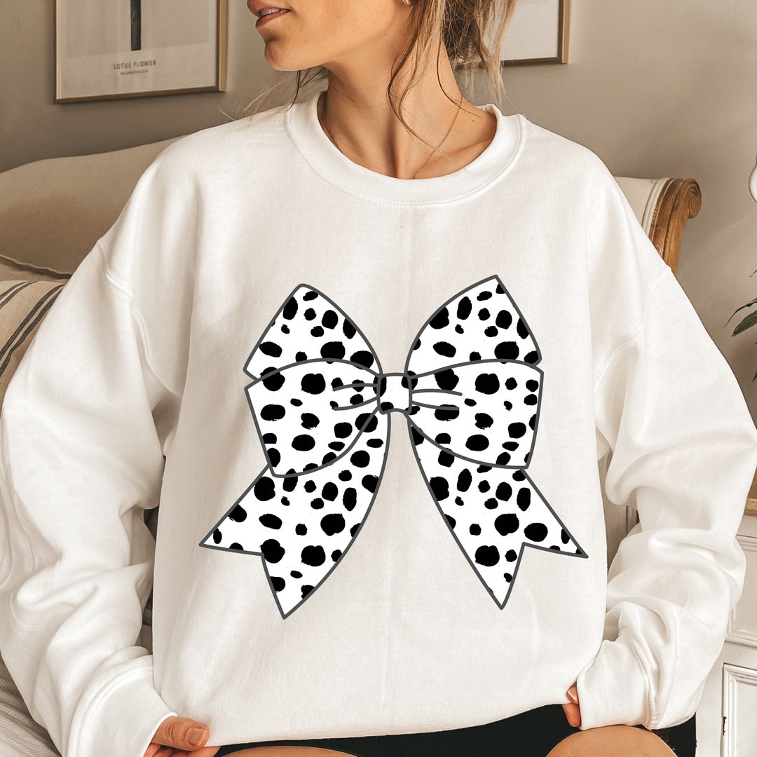 Bow Png, Dalmatian Bow Png, Dalmatian Dots Png, Coquette Bow Png, Dtf ...
