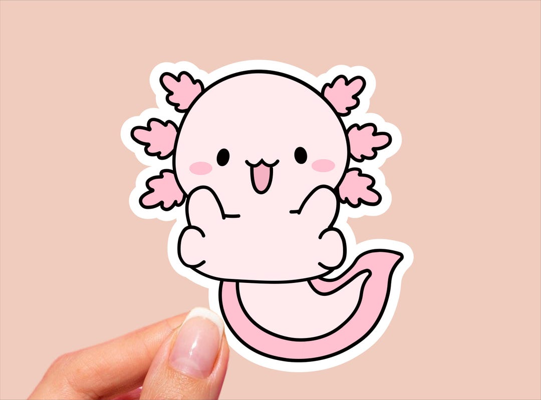 Axolotl Sticker, Cute Sticker, Trendy Sticker, Girly Sticker, Kawaii ...