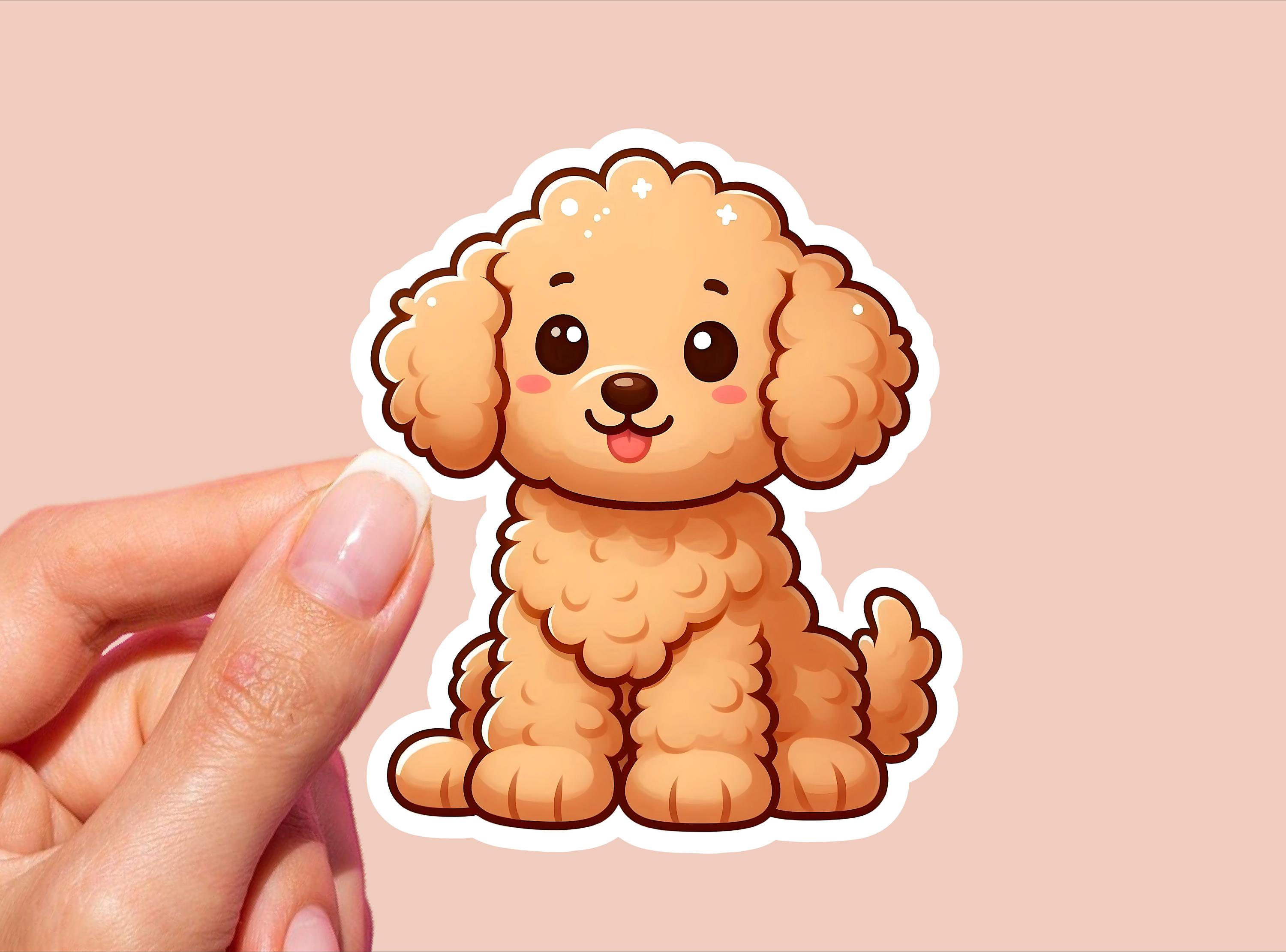 Cute Dog Sticker, Poodle Sticker, Cute Sticker, Pet Sticker, Kawaii ...
