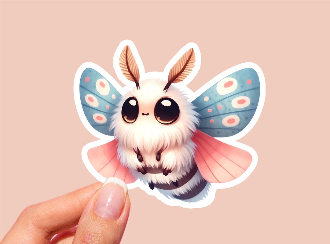 Cute Moth Sticker, Butterfly Sticker, Cute Sticker, Animal Sticker ...