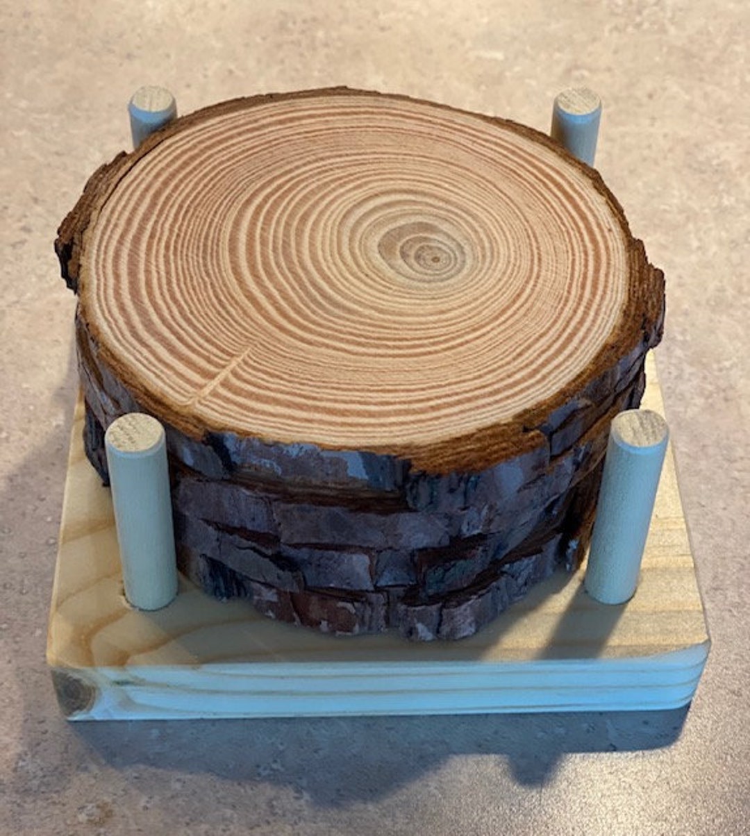 Customized Natural Wood Coaster Set. - Etsy
