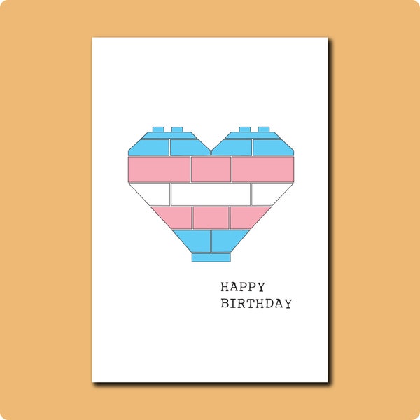 Trans Birthday Card - Etsy Australia