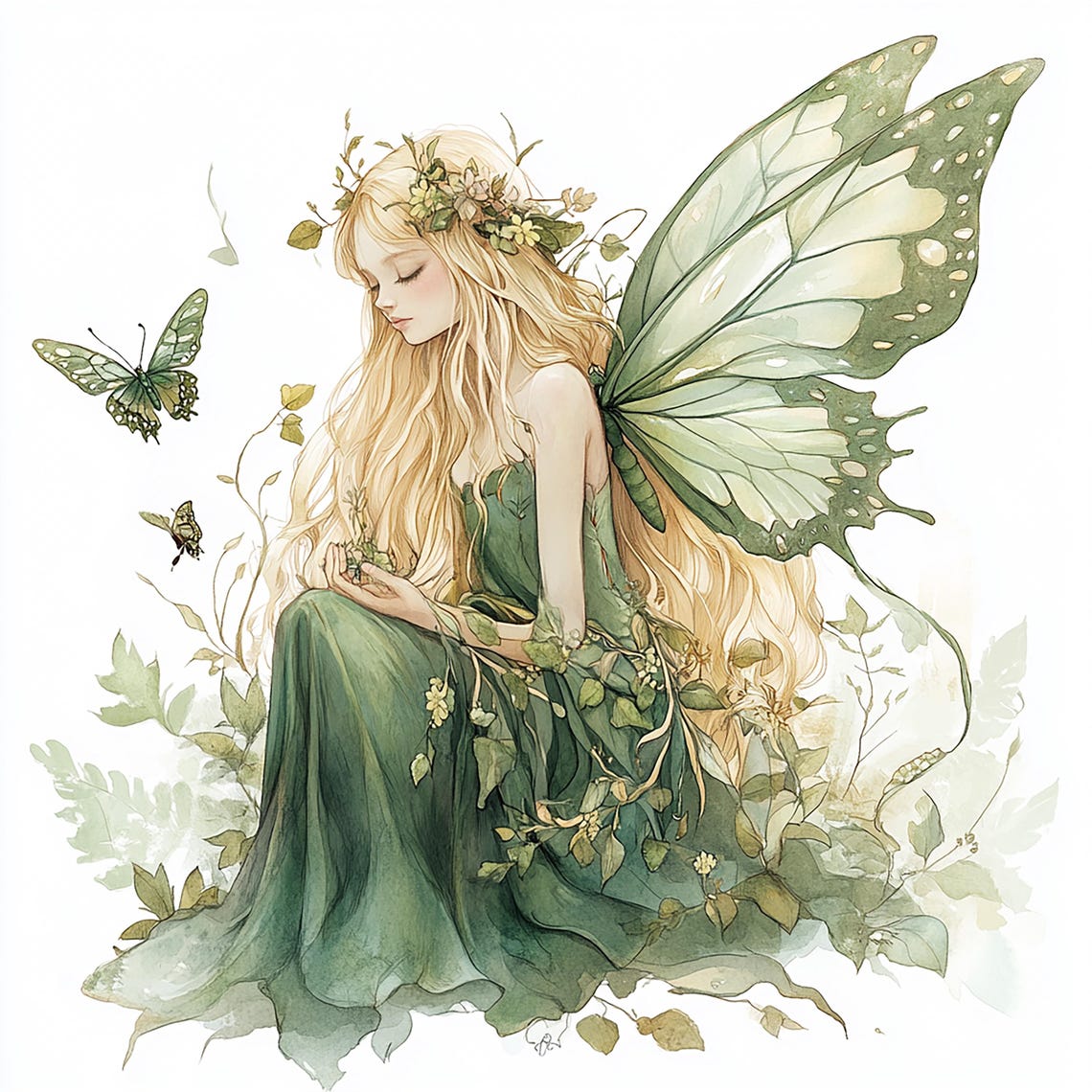 Forest Fairy Clipart, Nature Fairies, Magical Clipart, Fairytale ...