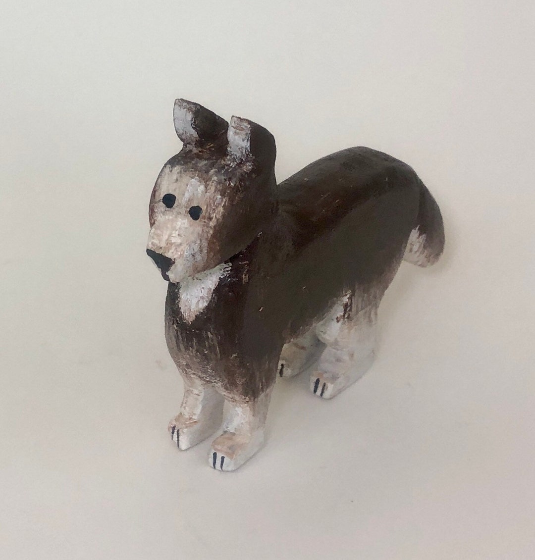 Hand Carved Wood Dog Decor - Etsy