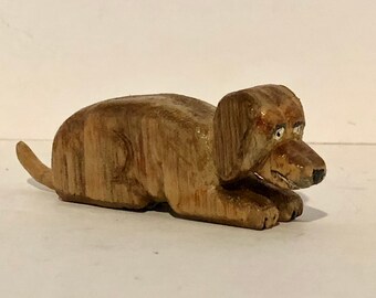 Carved Wood Dog | Etsy