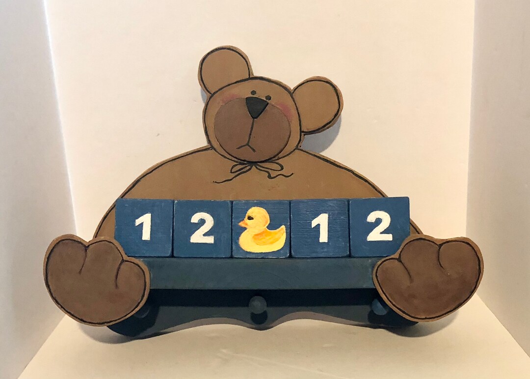 Wooden Bear Perpetual Calendar - Etsy