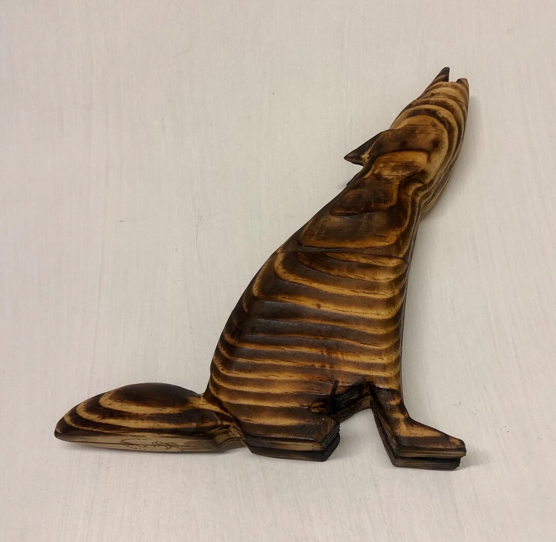 Handmade Wood Coyote Decor - Etsy