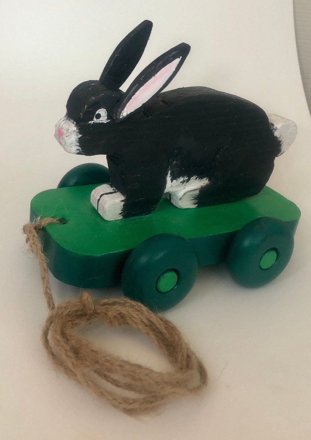 Wooden Rabbit Pull Toy - Etsy