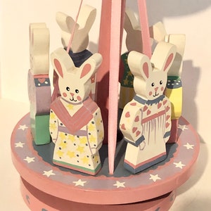 Carousel W/rabbits - Etsy
