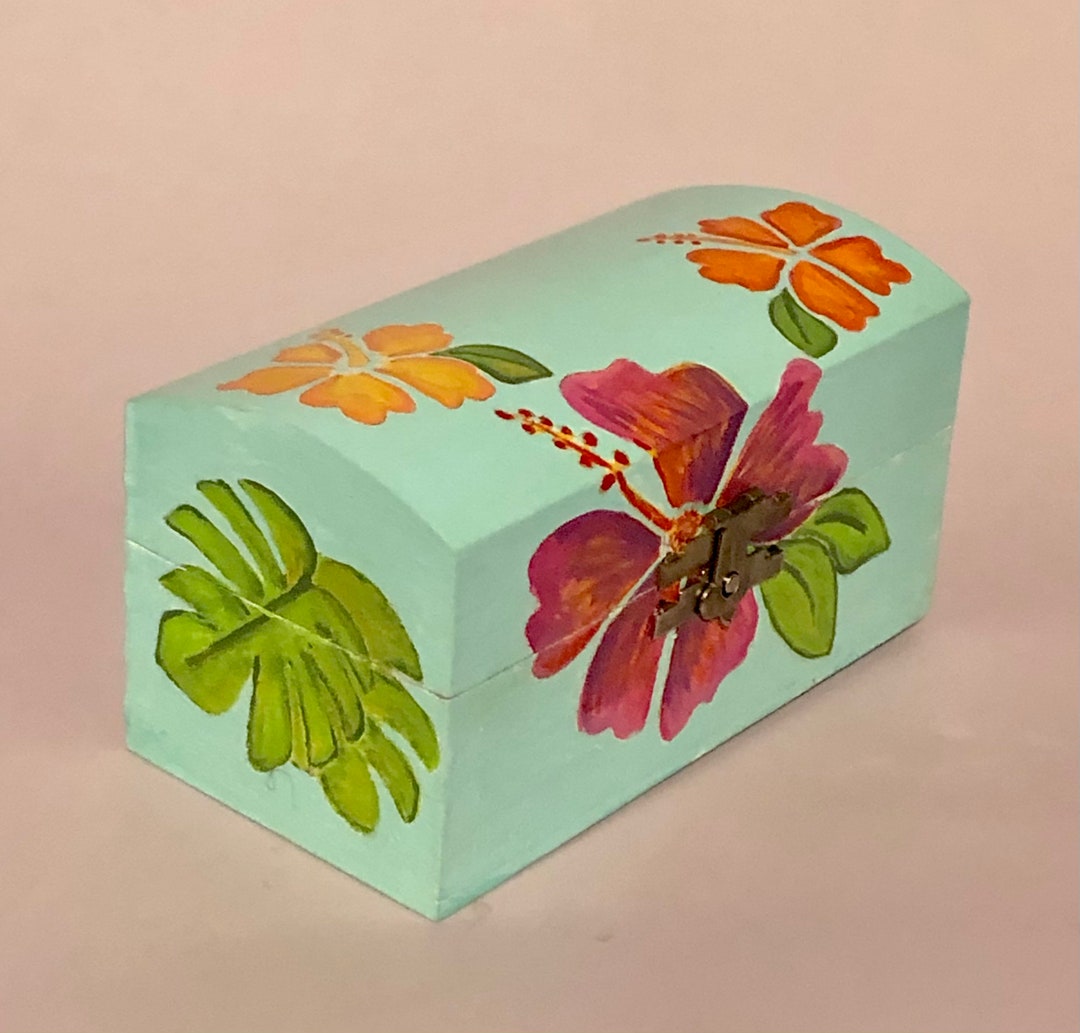 Small Tropical Wood Box - Etsy