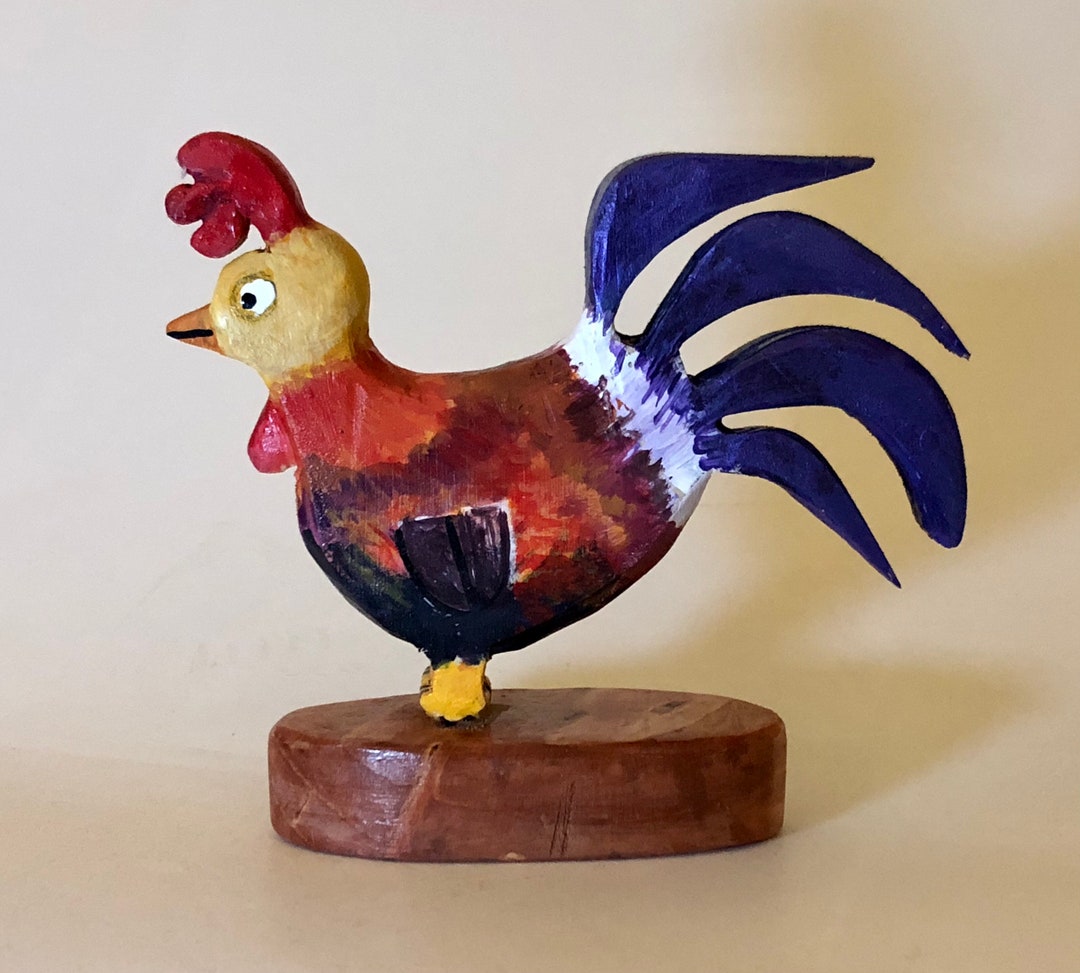 Handmade Wood Rooster Decor - Etsy