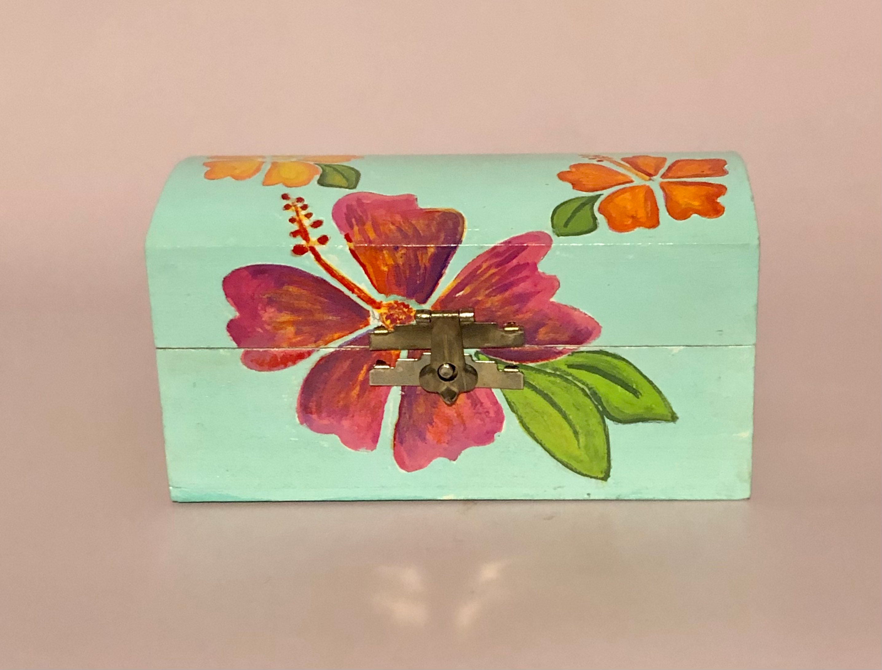 Small Tropical Wood Box - Etsy