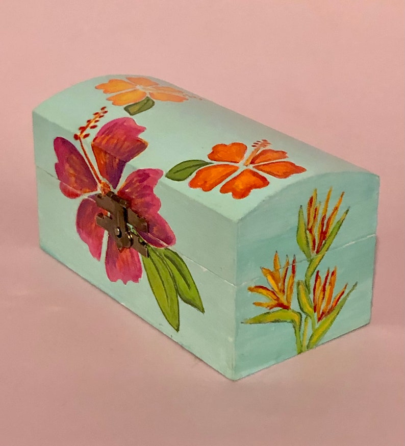 Small Tropical Wood Box - Etsy