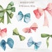 Watercolor Clipart Colorful Bows. Hand Painted Bow, Birthday Party ...