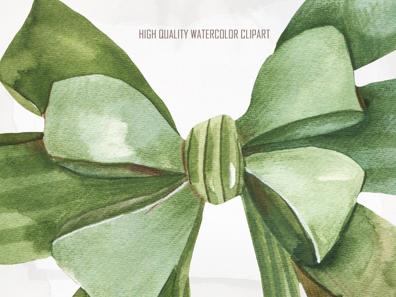 Watercolor Clipart Colorful Bows. Hand Painted Bow Birthday - Etsy