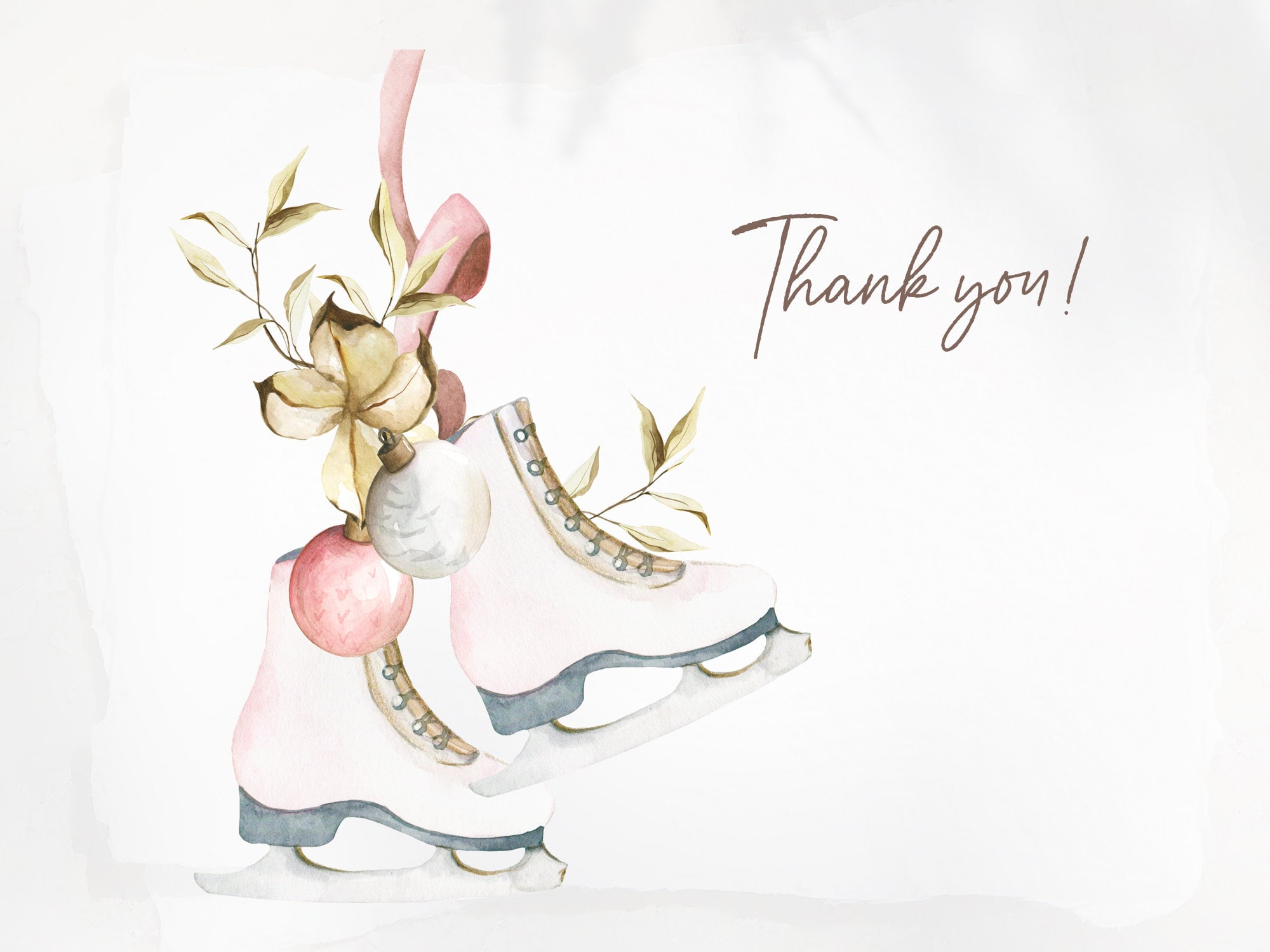 Watercolor Winter Clipart Elements. Painted Holidays Set to | Etsy