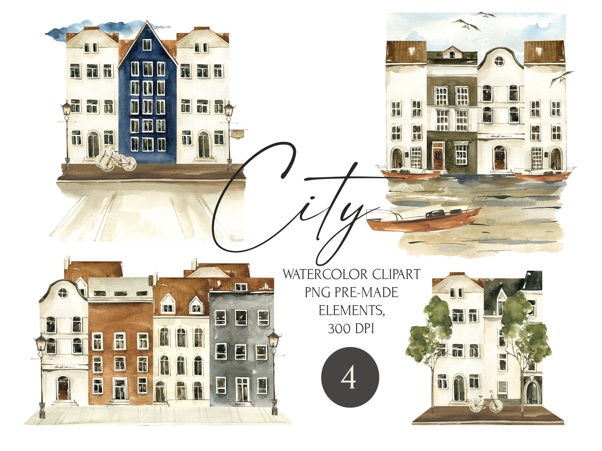 Street With Houses Clipart