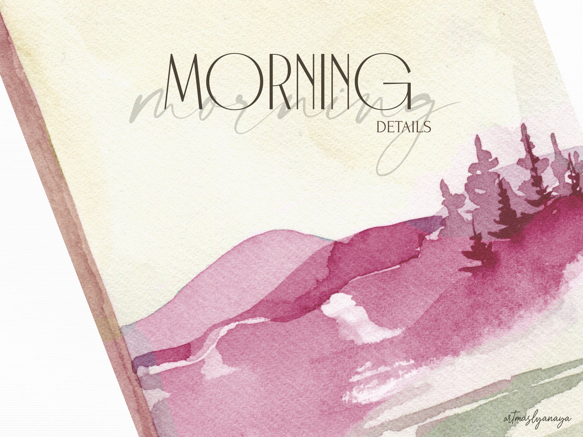 Watercolor Clipart of Morning Elements. Planner Illustrations: - Etsy