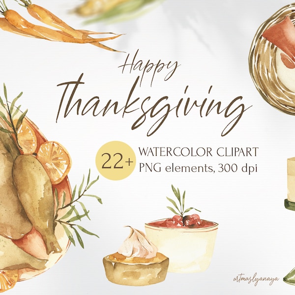 Watercolor Turkey - Etsy