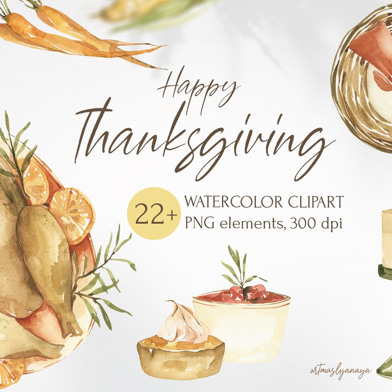 Clip Art Thanksgiving - Etsy