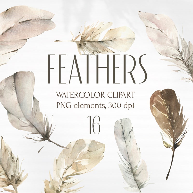 Watercolor Feather - Etsy