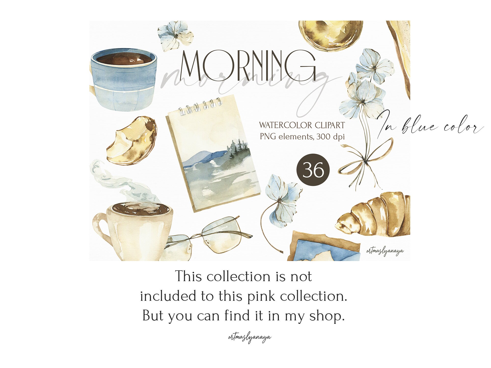 Watercolor Clipart of Morning Elements. Planner Illustrations: - Etsy