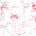 Watercolor Pink Bows and Ribbons Collection. Digital Birthday Png ...