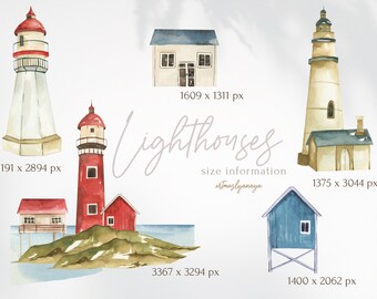 Art & Collectibles Watercolor Seascapes clipart for instant download ...