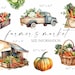 Watercolor Farmer's Market Clipart: Farmer, Vegetables, Baskets, Boxes ...