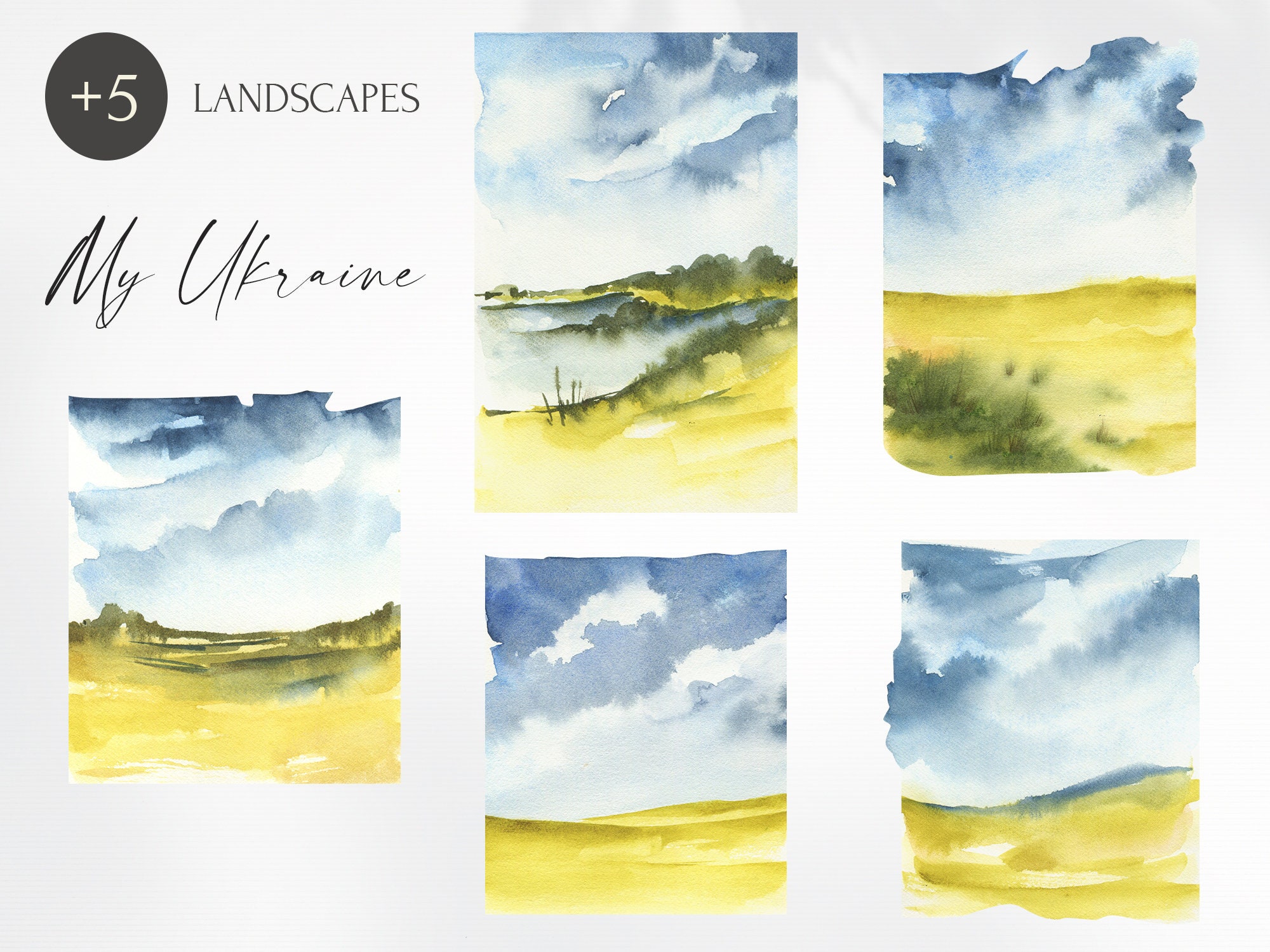 Watercolor Collection of My Ukraine My Country Clipart. - Etsy