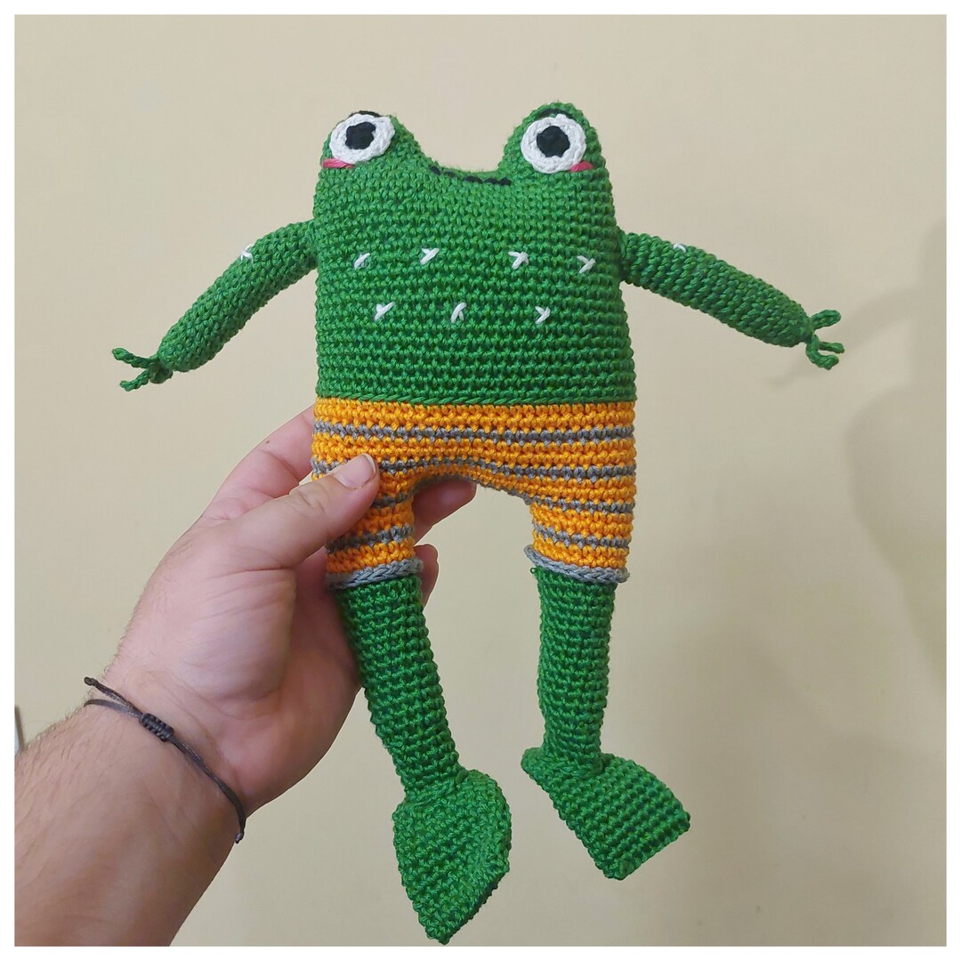 Victor Frog Amigurumi Stuffed Toy Handmade Crochet Children's Animal ...