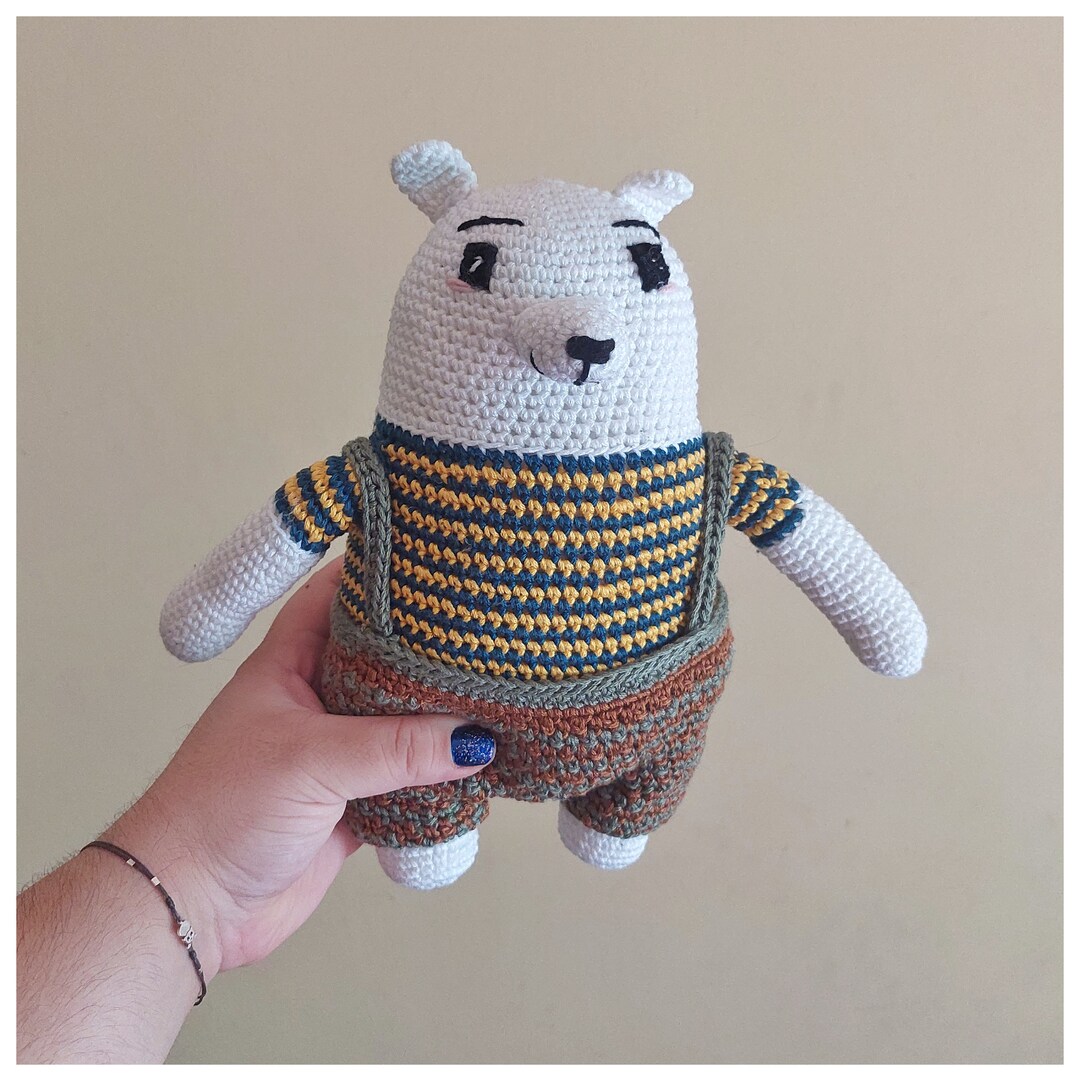 Horacio Polar Bear Amigurumi Stuffed Toy Handmade Crochet Children's ...