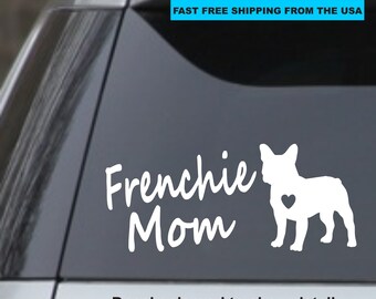 Frenchie Car Window Decal - Etsy