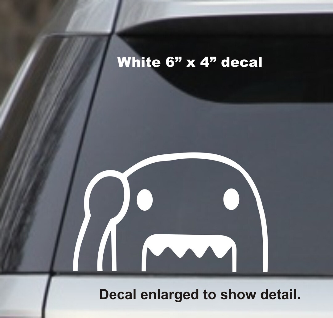 Domo Peeking Monster Jdm Vinyl DIE CUT Decal for Your Car, Truck ...