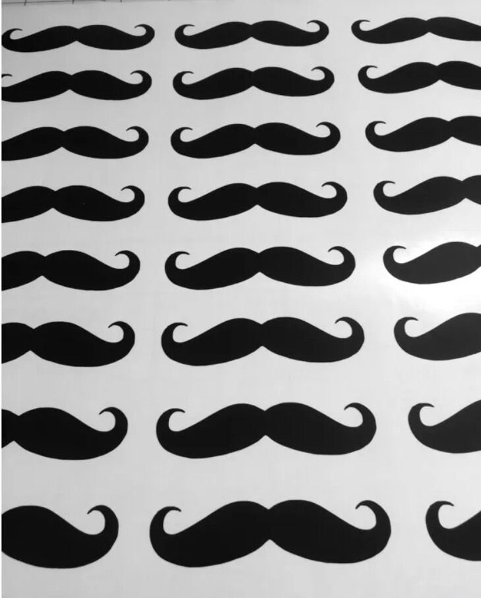 Set of 100 Black Vinyl Mustache Decal Stickers Style 3 - Etsy