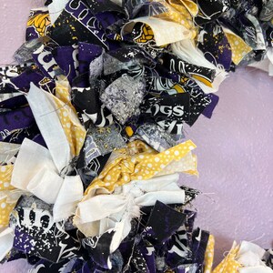 MN Vikings Rag Wreath - Etsy