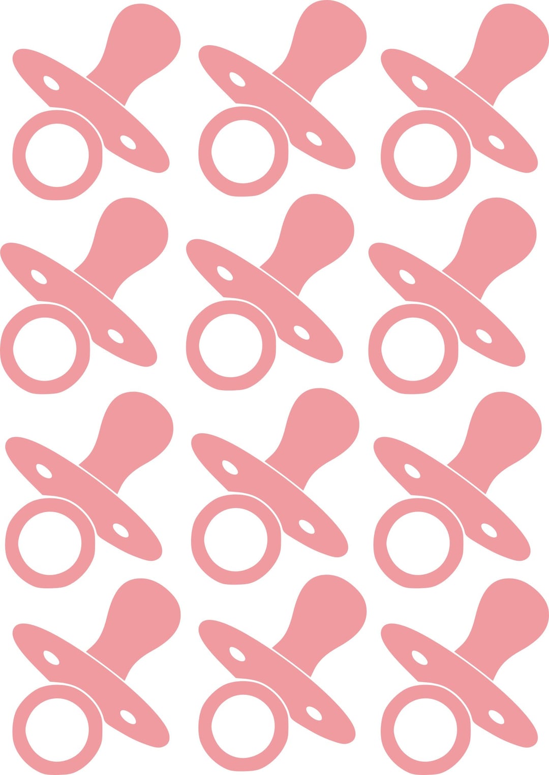 Set of 12 PINK Pacifiers Vinyl Decal Stickers - 2" - Etsy