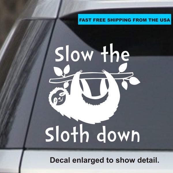 Sloth Car Decal Svg - Etsy