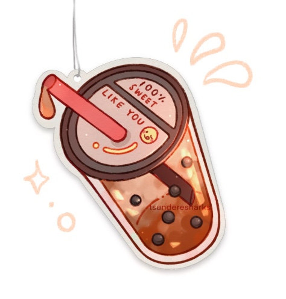Boba Brown Sugar Bubble Milk Tea Car Hanging Air Freshener - Etsy