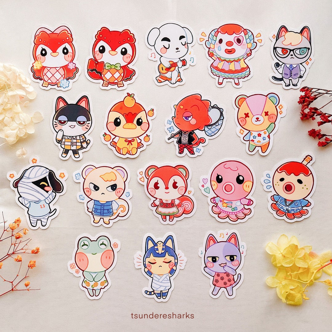 Animal Crossing ACNH Villagers Vinyl Stickers New Horizons New Leaf KK ...