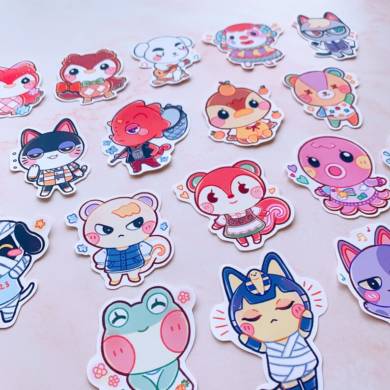 Animal Crossing ACNH Villagers Vinyl Stickers New Horizons | Etsy