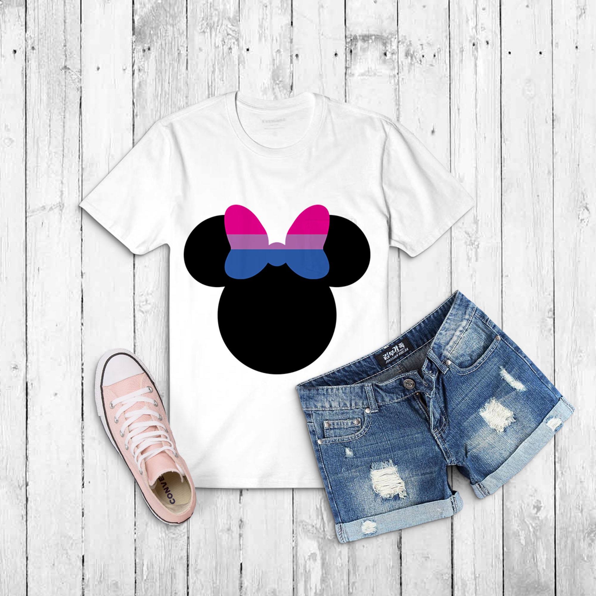 Mouse Head Bisexual Pride Flag // LGBTQ+ Pride // Svg Png Eps Pdf Dxf // Vector // Cut File ...