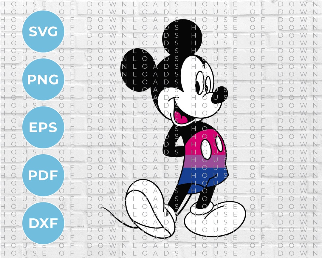 Mouse Bisexual Flag // LGBTQ+ Pride // Digital File Download // Svg Png ...