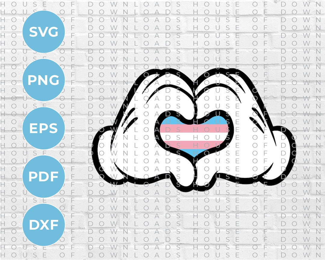 Transgender Mouse Heart Hands // LGBTQ+ Pride // Digital File Download ...
