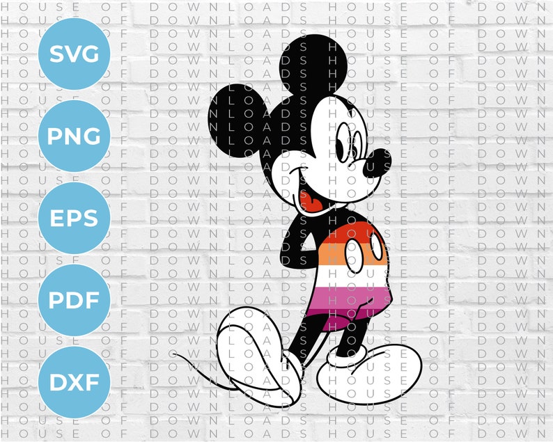 Mouse Lesbian Flag // LGBTQ+ Pride // Digital File Download // Svg Png ...